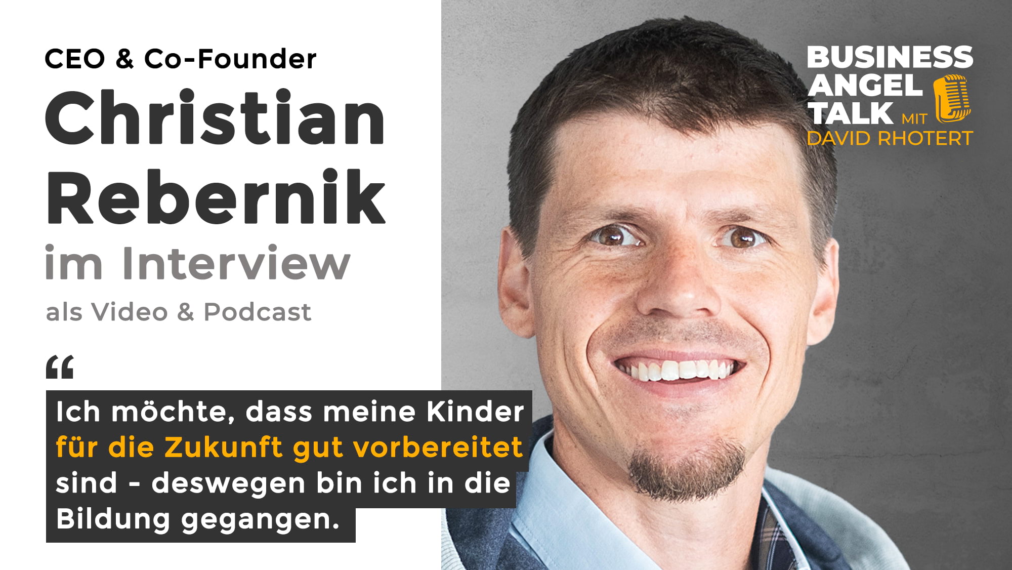 BUSINESS ANGEL TALK MIT DAVID RHOTERT | Companisto