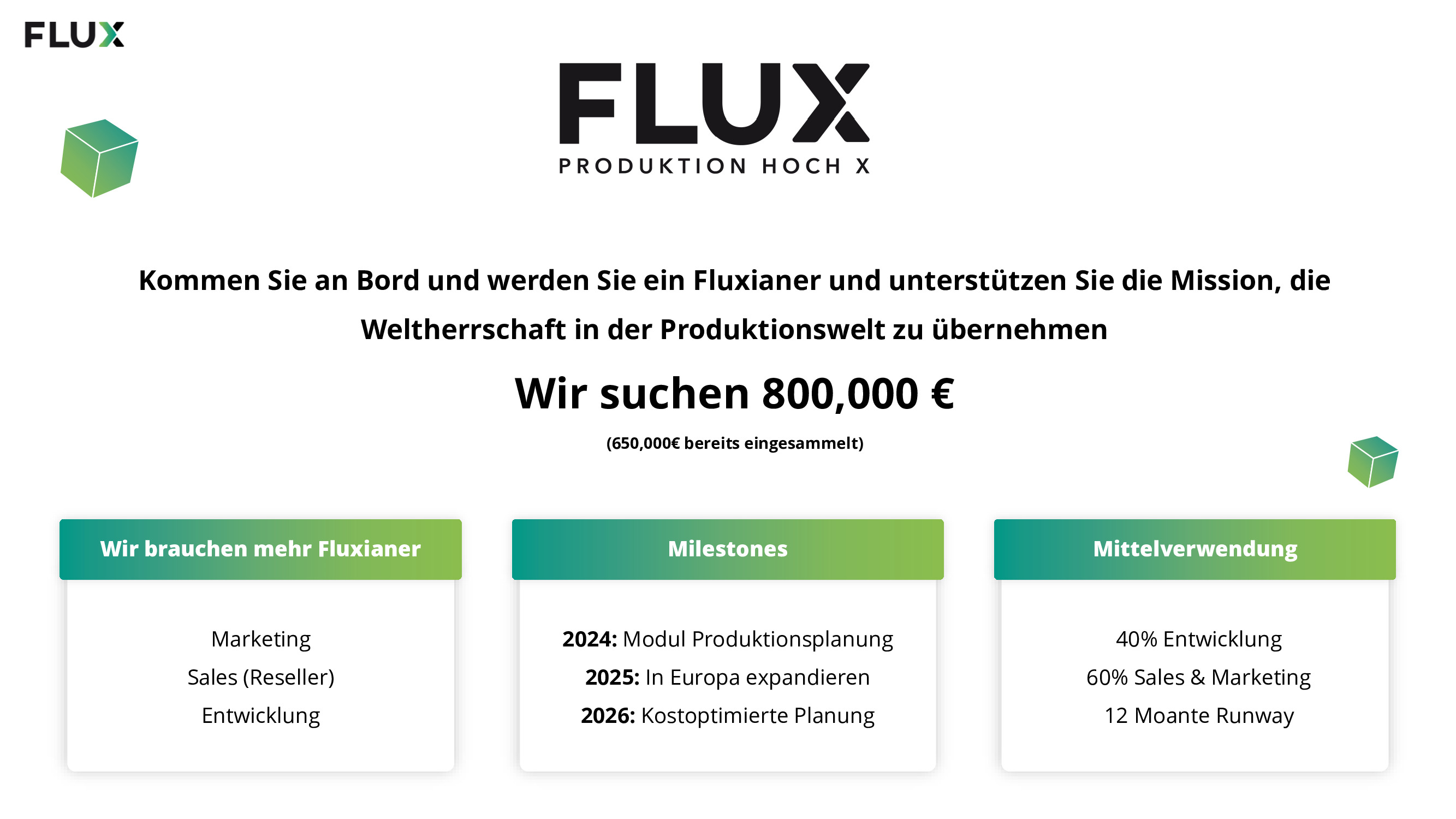 Flux MES | Übersicht